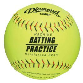 Diamond One-Dozen 12" Leather Pitching Machine Softballs: 12MBP ...